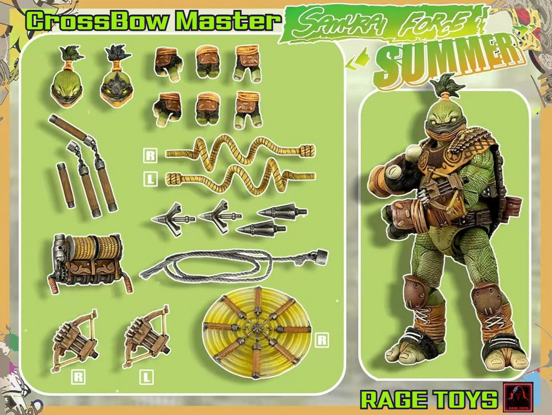 (USA Stock) Rage toys 1/12 Samurai Force Wave 3 The Crossbow master su ...