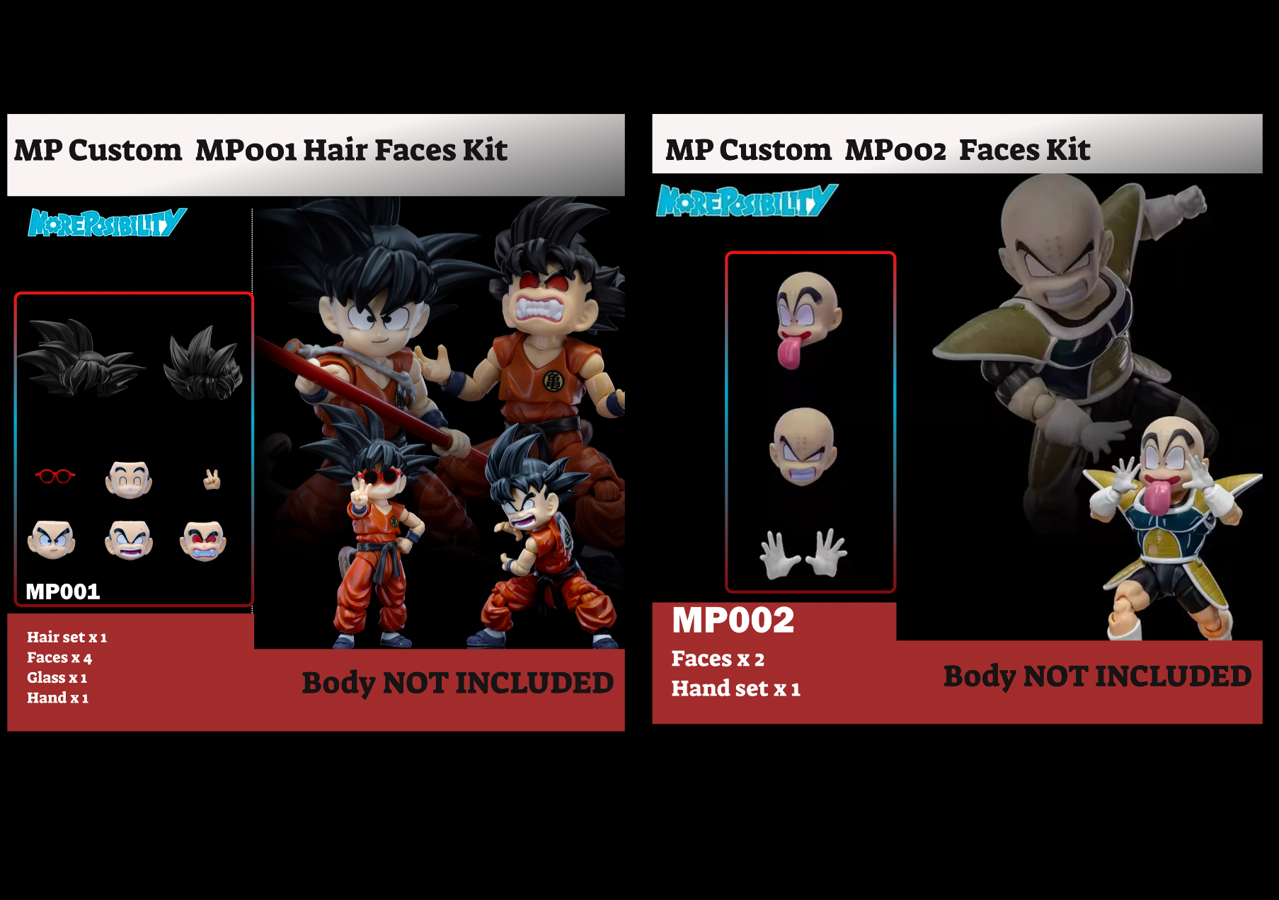 (USA Stock) Moreposiblity Mp Custom MP001 hair face kit and MP002 Face – 5ktoys