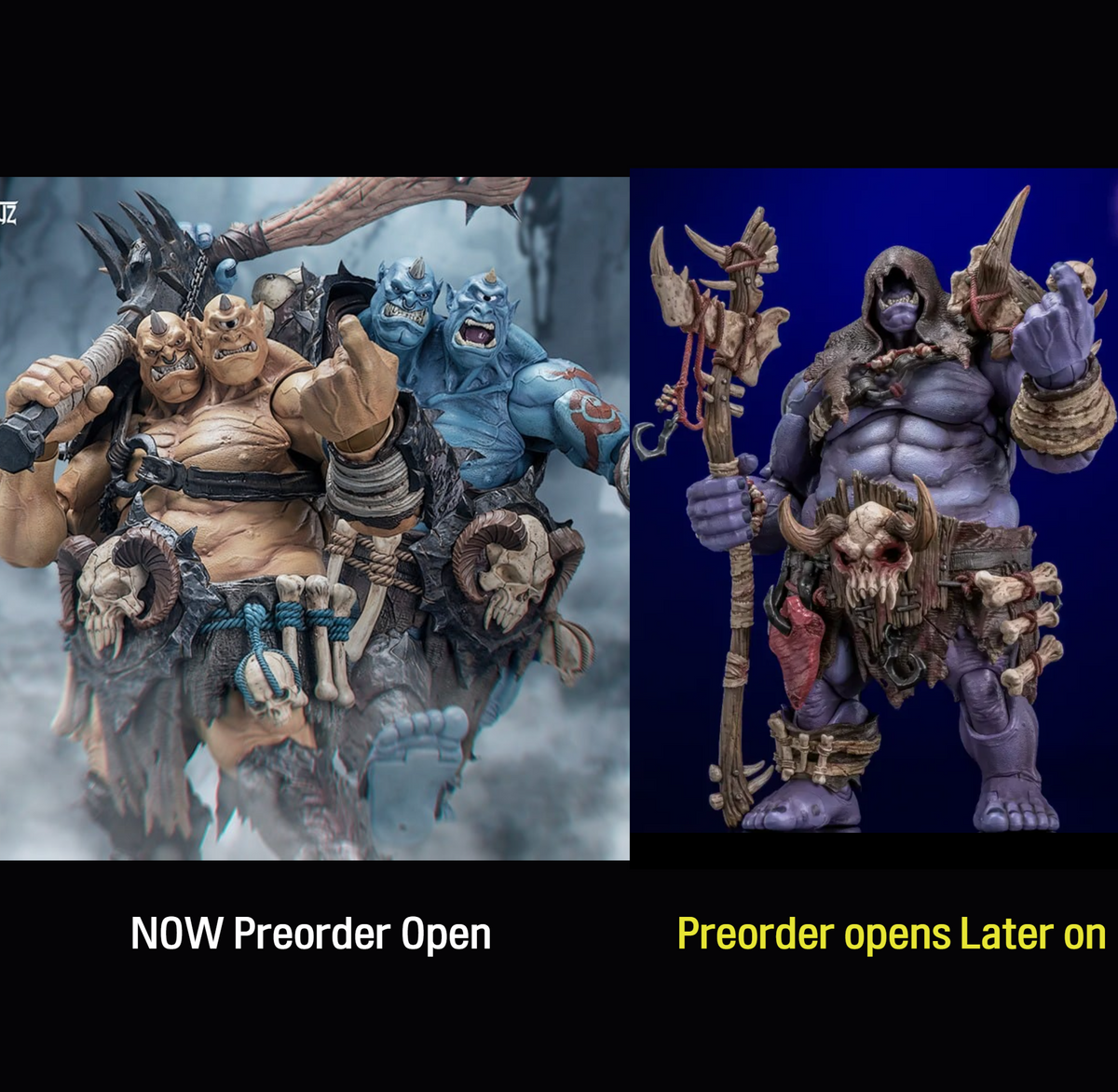 (Preorder) Mety toyz 1/12 Two Headed Ogre Warrior Yellow and Blue acti ...