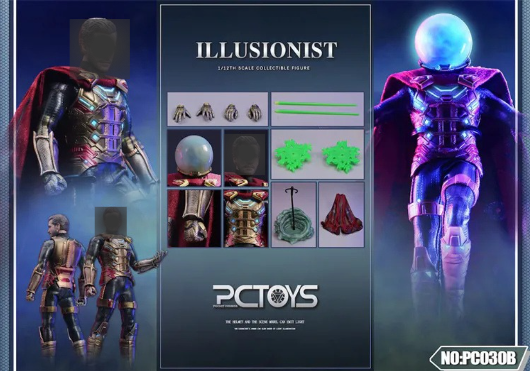 (USA Stock) PCTOYS 1/12 ILLUSIONIST PC030 A/B Action Figure LED Featur ...